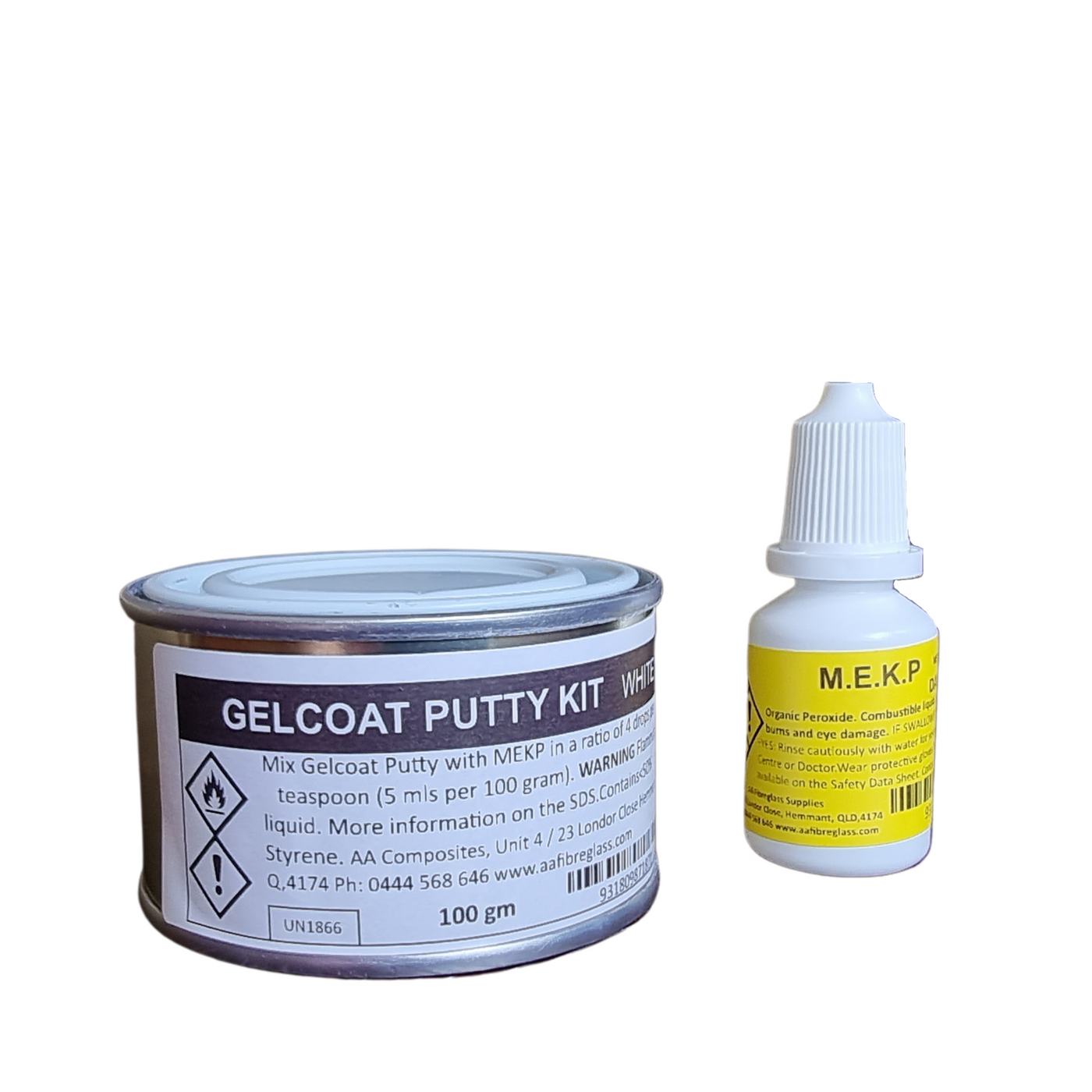 Gelcoat Putty Fibreglass Repair Kit 100g or 250g — MW Boating