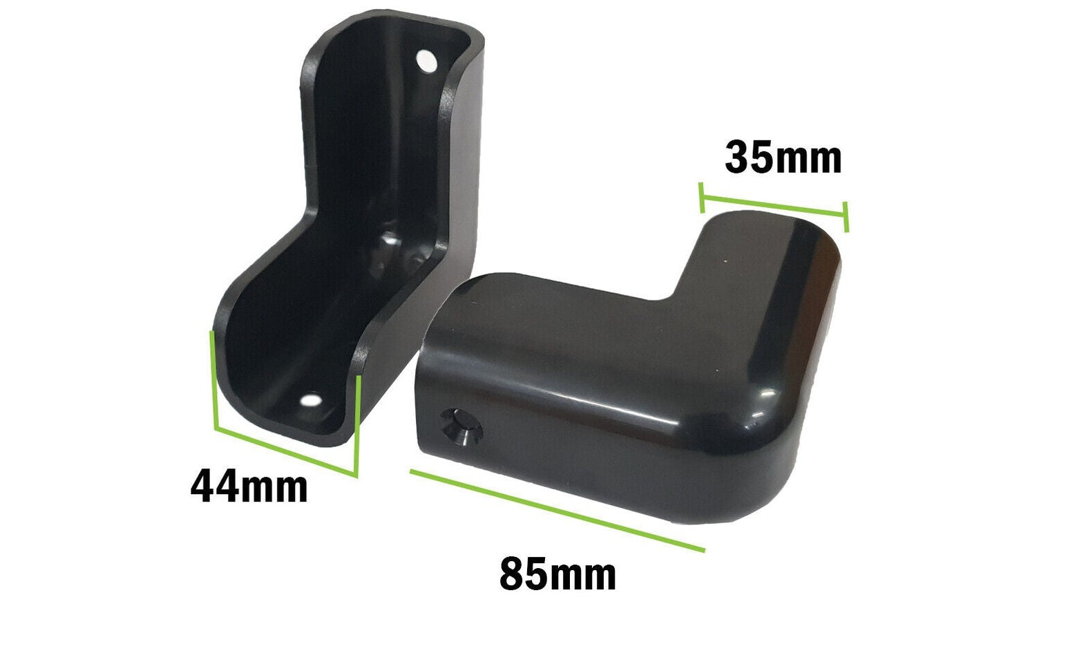 Gunwale Rubber Corner Caps Black Pair — MW Boating