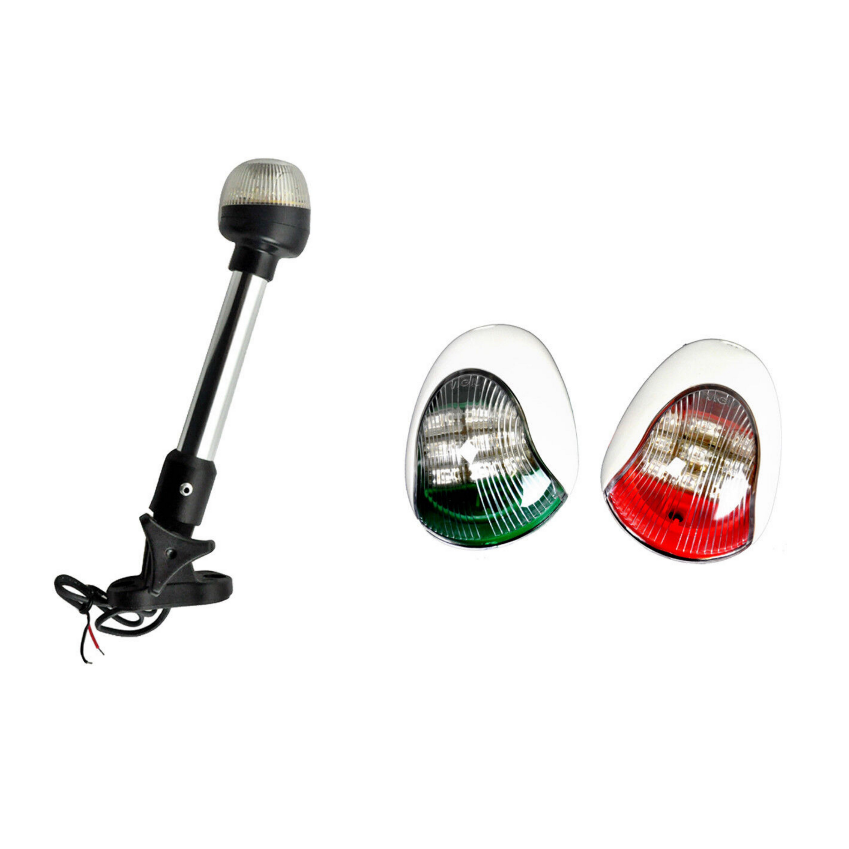 Navigation Lights Kit White LED Side Lights with LED Folding Anchor Li ...