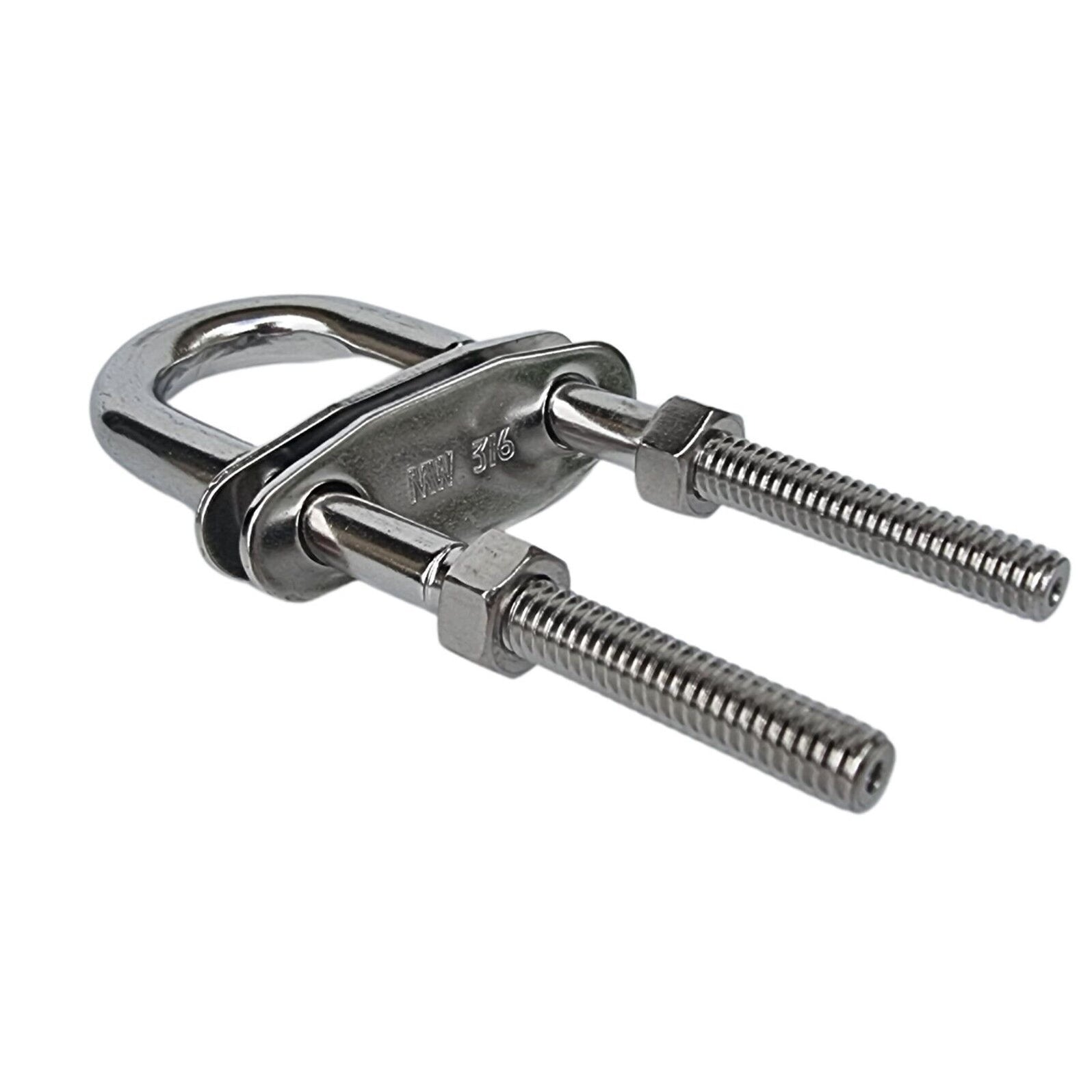 U Bolt Bow Eye 316 Stainless Steel — MW Boating